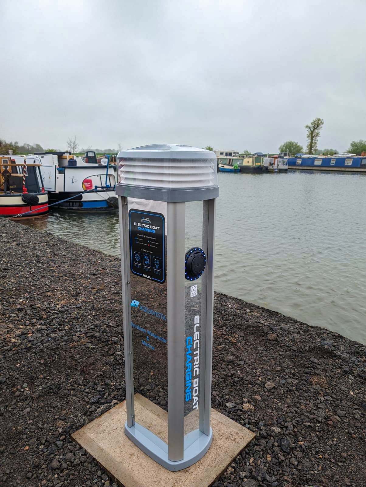 Rolec delivers Brinklow Marina’s First Electric Boat Chargepoint